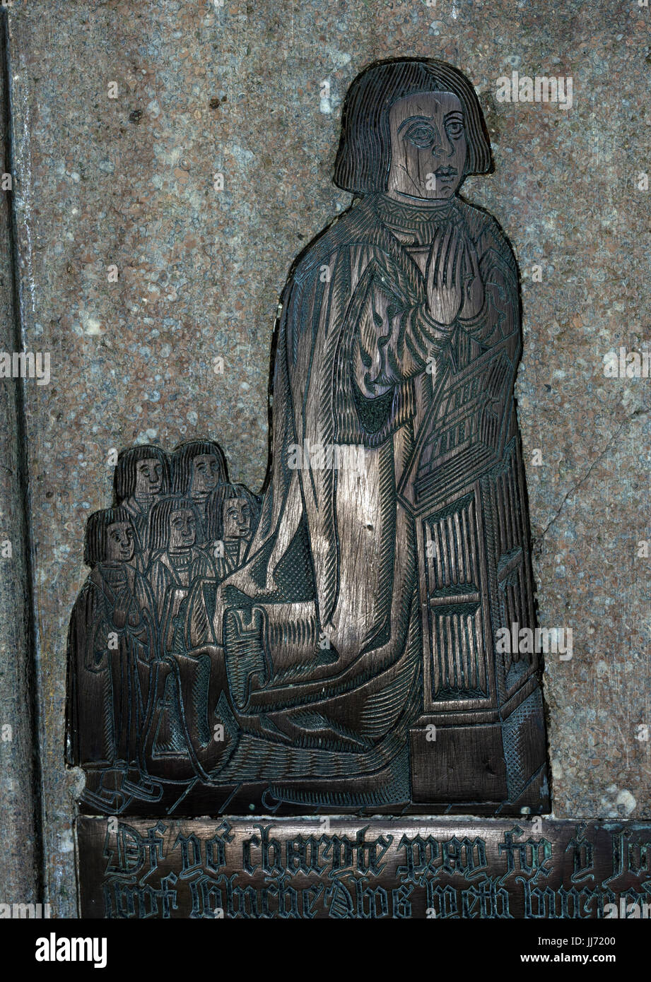 Edward Love brasses detail, St. Peter`s Church, Stoke Lyne, Oxfordshire ...