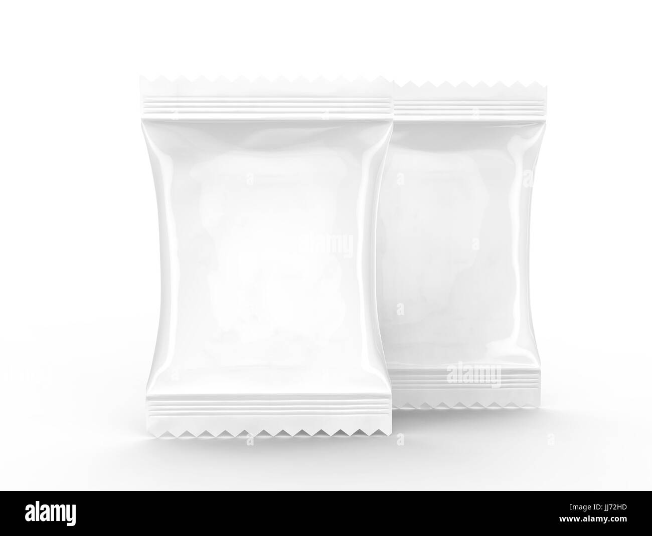 Crackers package template, blank food foil mockup for design uses in 3d ...