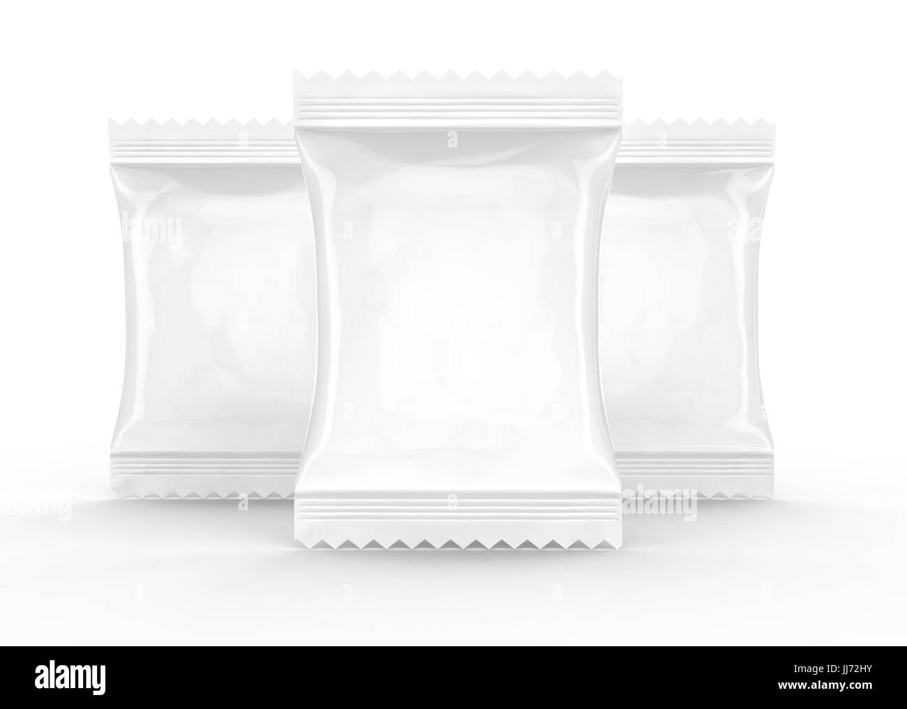 Crackers package template, blank food foil mockup for design uses in 3d ...