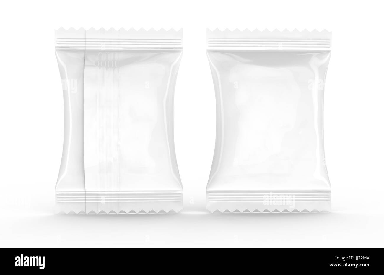 Crackers package template, blank food foil mockup for design uses in 3d ...