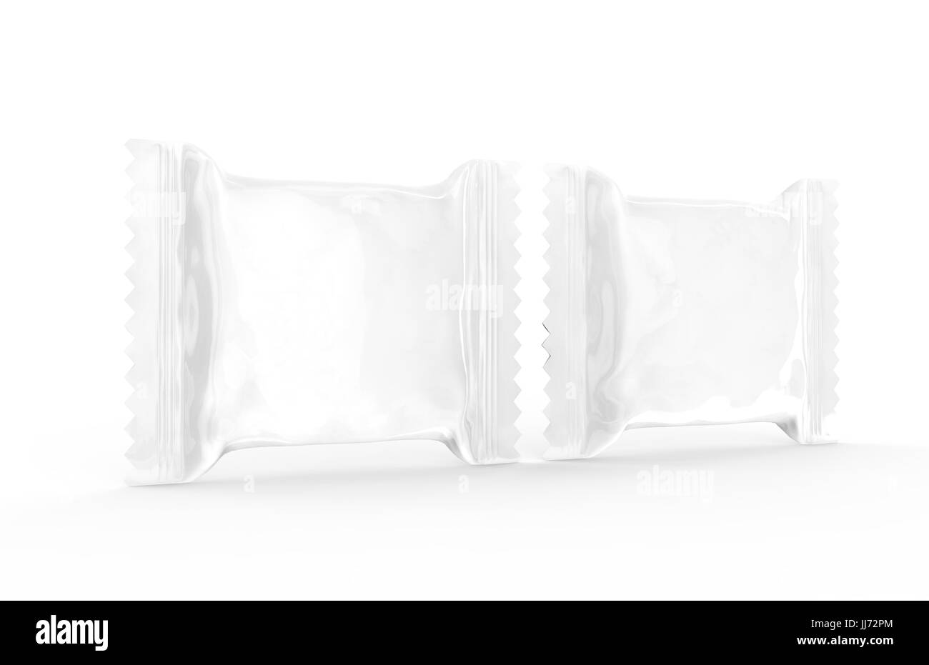 Crackers package template, blank food foil mockup for design uses in 3d ...