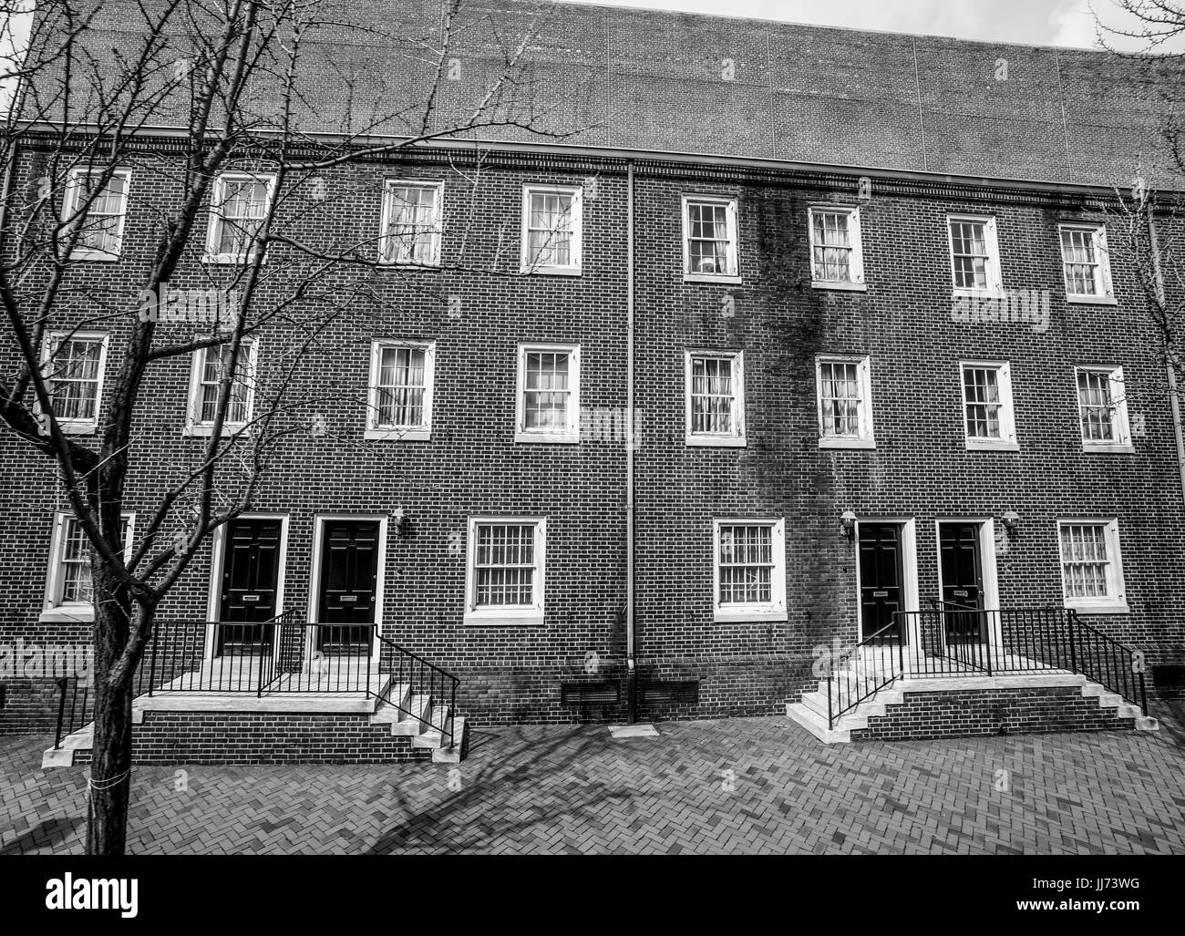 Beautiful Brick Buildings in the historic district of Philadelphia ...