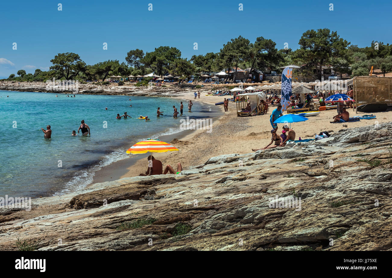 Psili Amos Beach, Thassos Stock Photo - Alamy