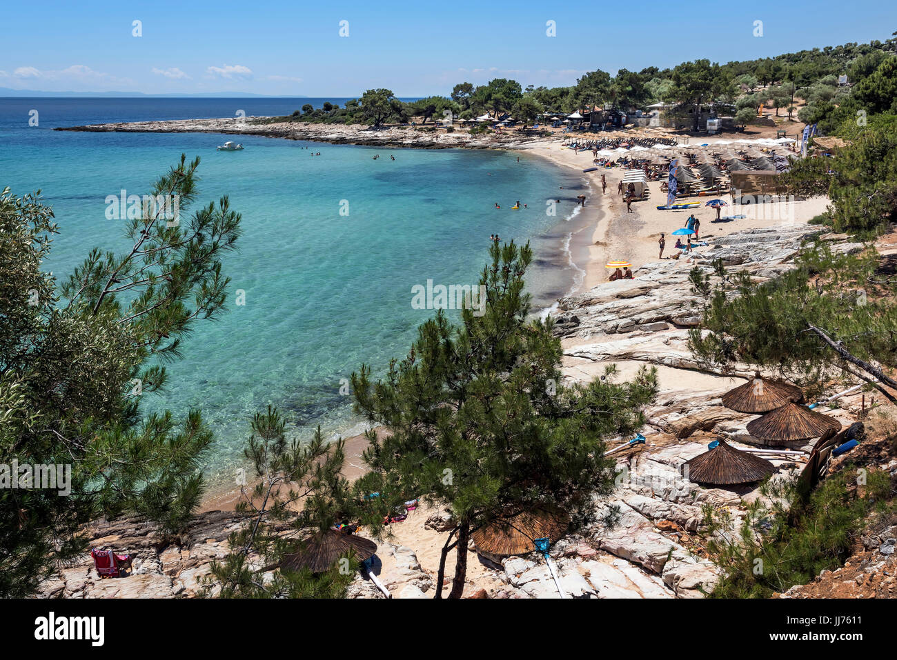 Psili Amos Beach, Thassos Stock Photo - Alamy