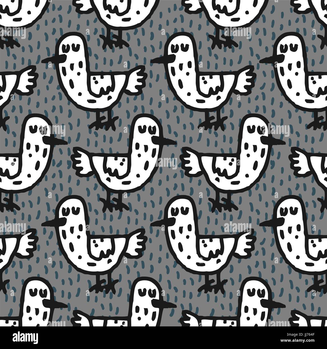 Birds child drawing pattern. Hand drawing ornament. Texture for ...