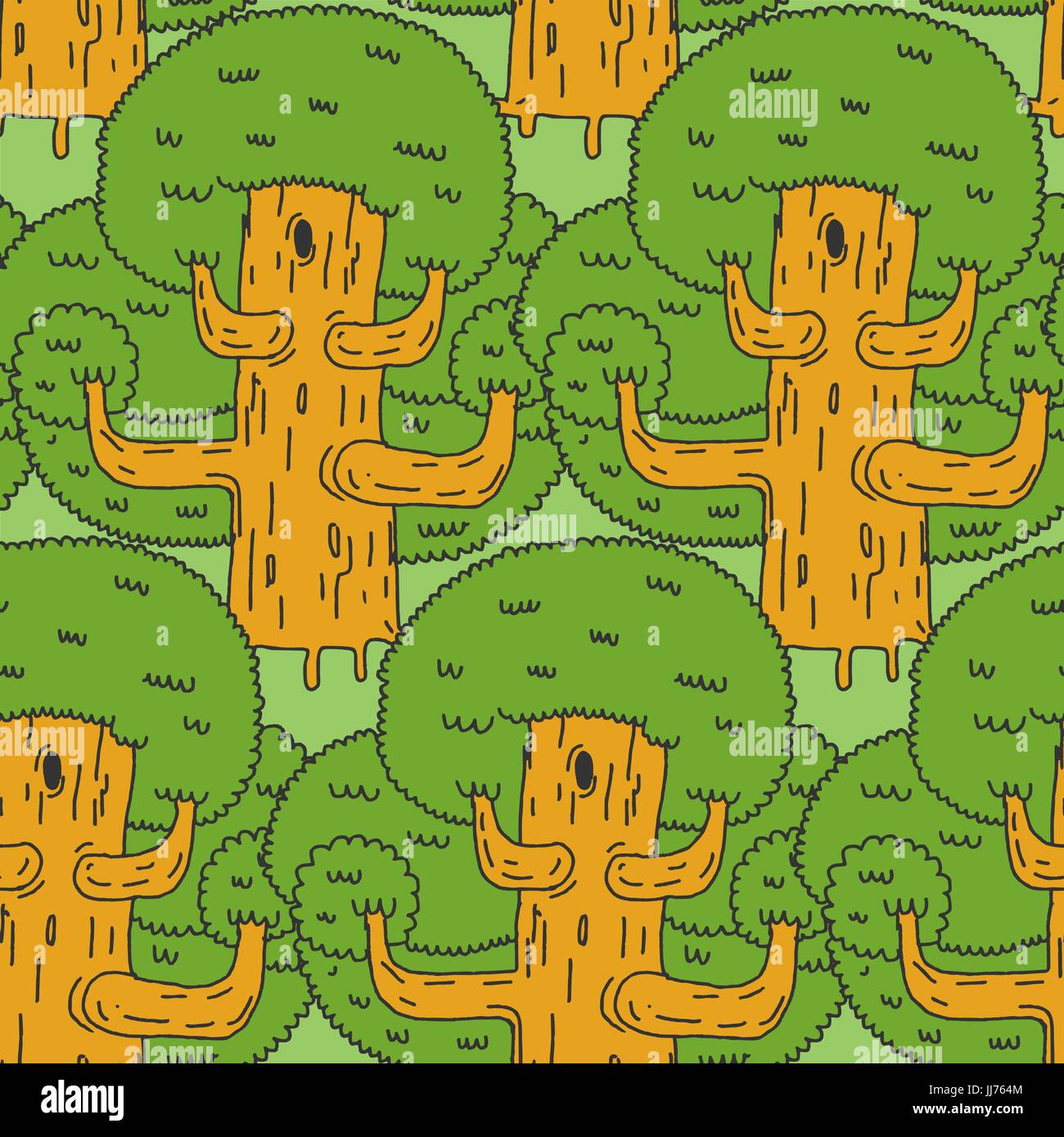 Forest with big trees Stock Vector Images - Alamy