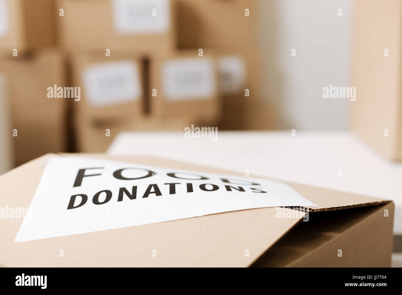 Boxes filled with supplies packed for sending Stock Photo - Alamy