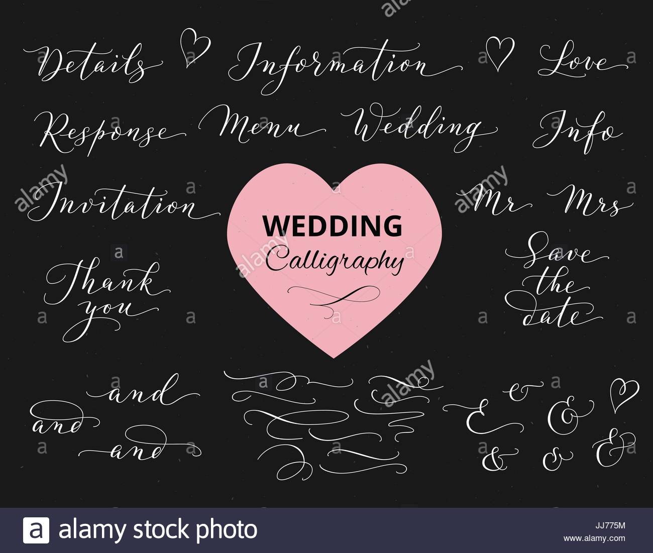Save Date Text Wedding Calligraphy Stock Photos & Save Date Text ...