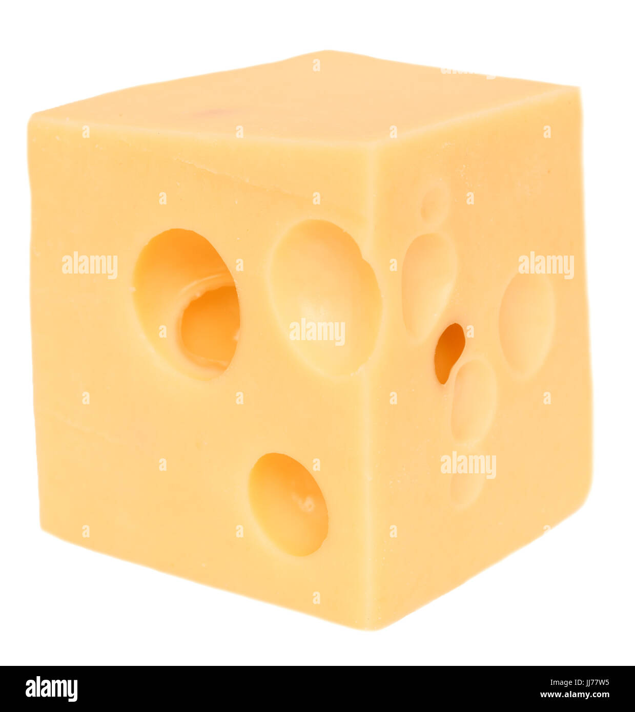 cube of cheese isolated on white background Stock Photo - Alamy