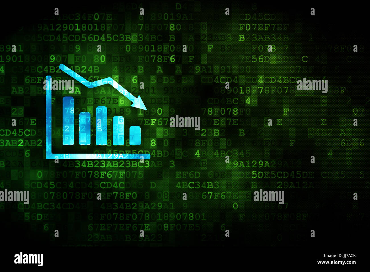 Business concept: Decline Graph on digital background Stock Photo - Alamy