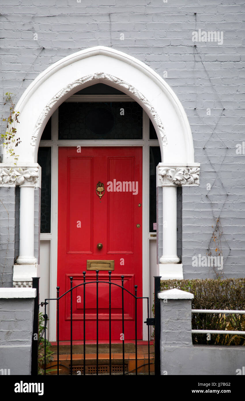 Red Door House - London UK Stock Photo - Alamy