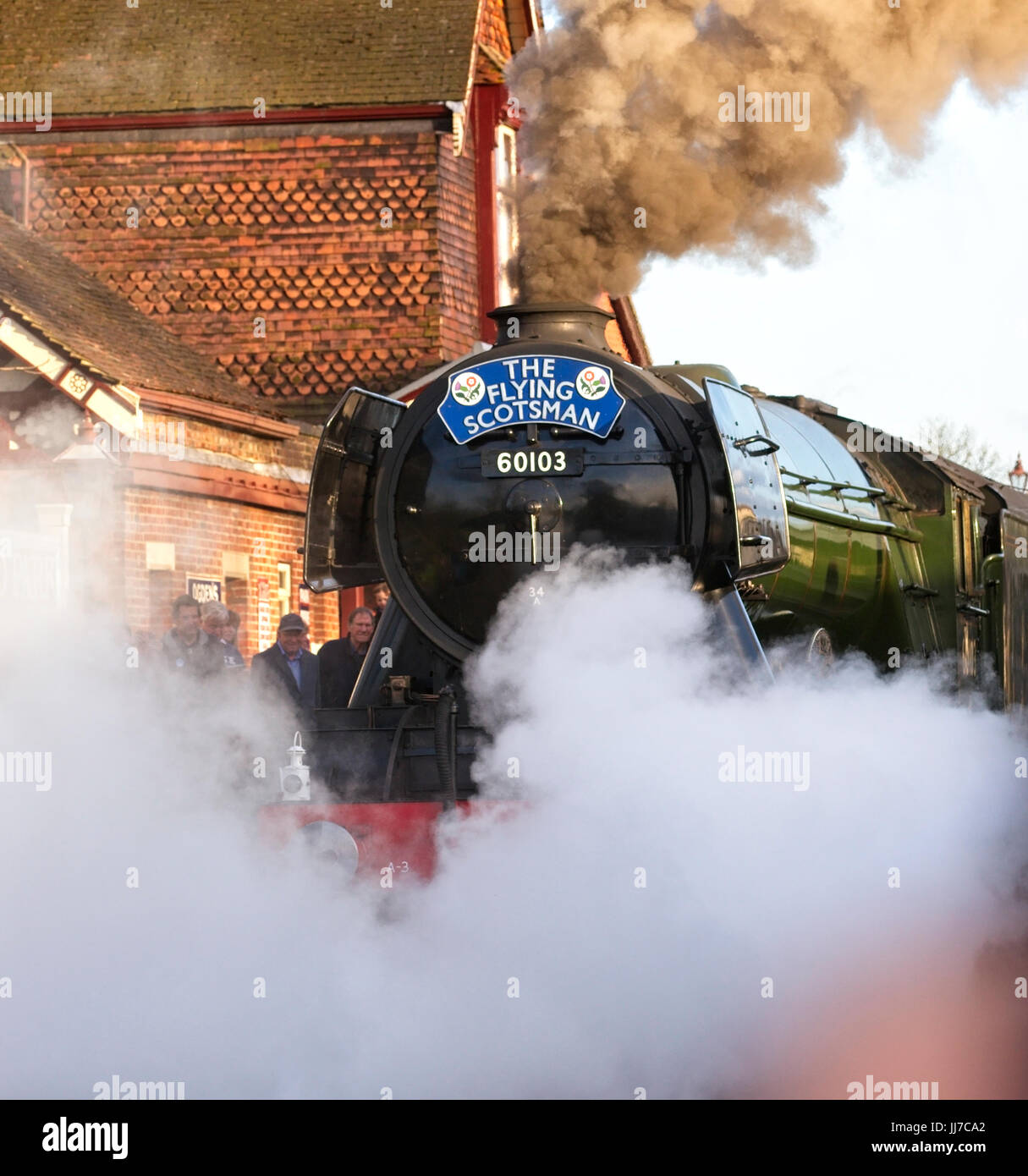 "Playing to the crowds", Flying Scotsman, 60103, on the Bluebell ...
