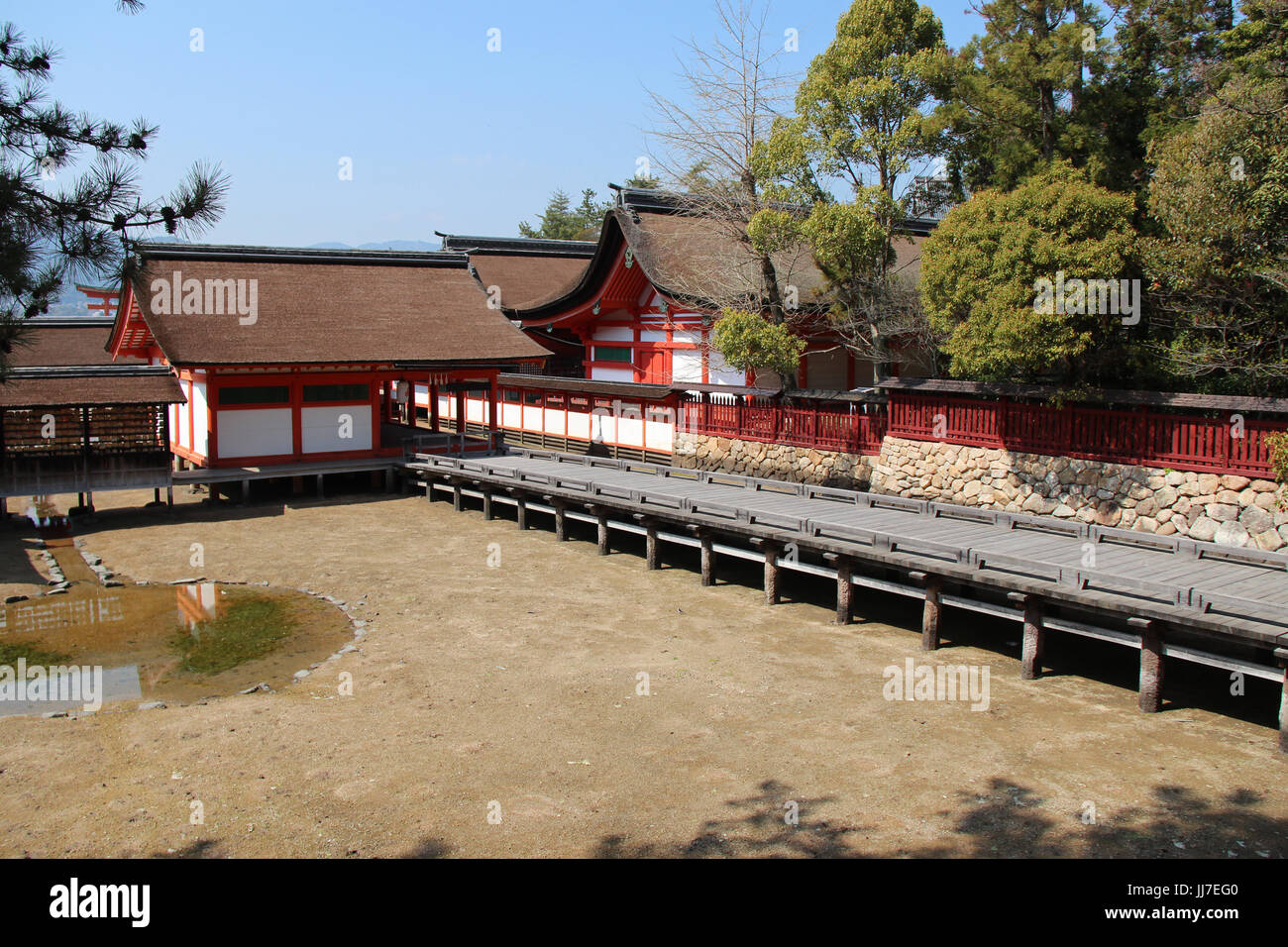 Shintoist shrine (Itsukushima shrine) in Miyajima (Japan Stock Photo ...