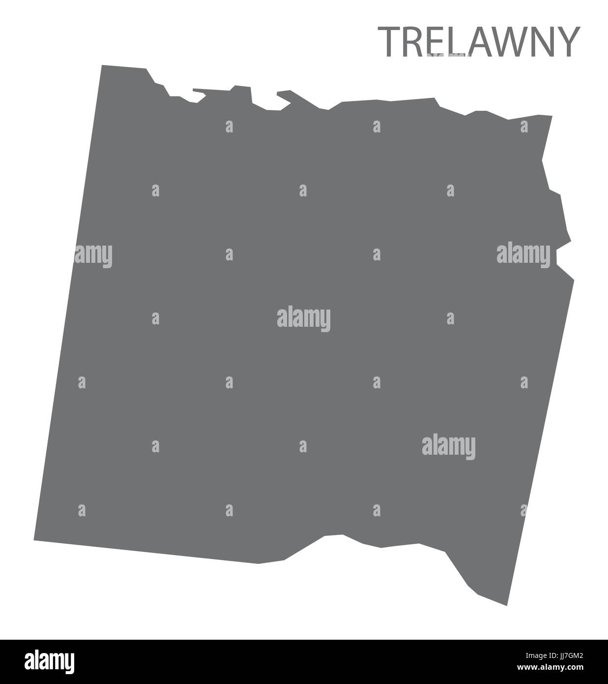 Trelawny silhouette map hi-res stock photography and images - Alamy