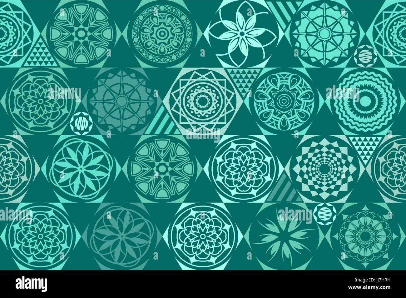 mint blue drops on turquoise and white stripes. Seamless vector pattern ...