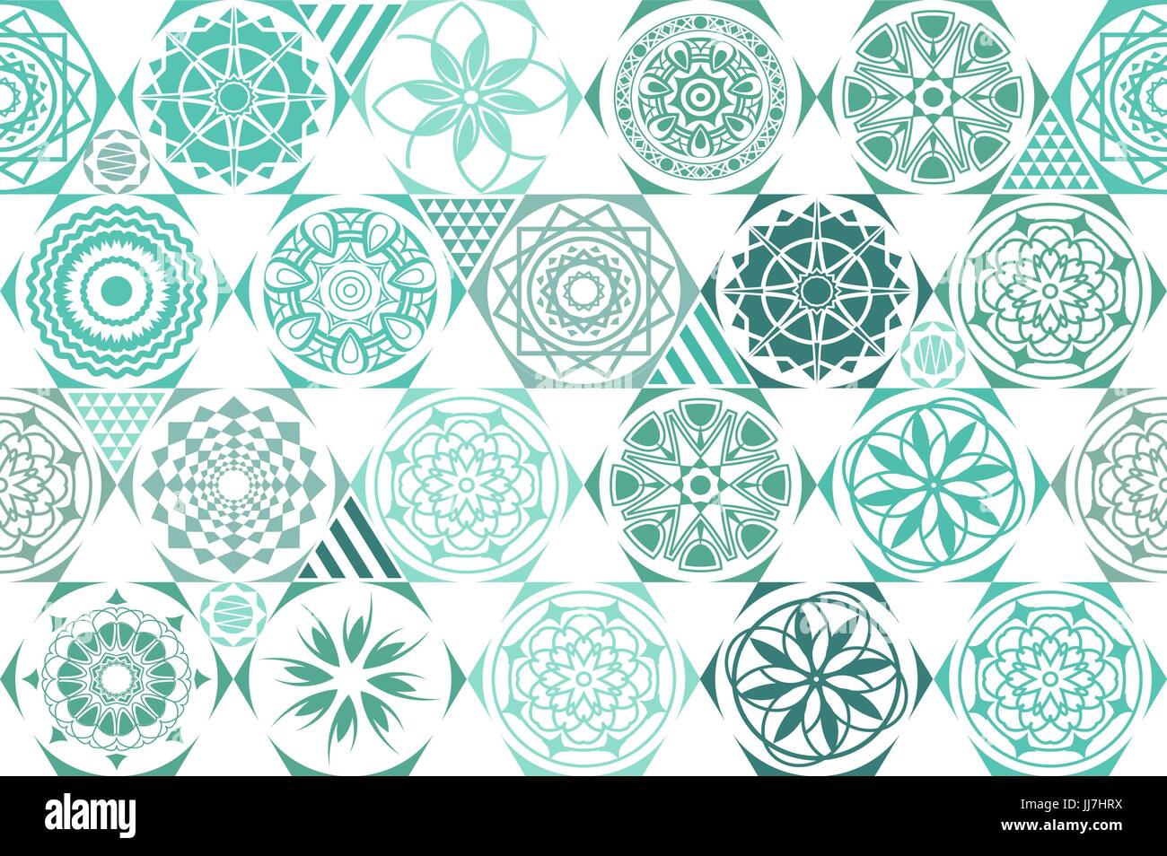 mint blue drops on turquoise and white stripes. Seamless vector pattern ...