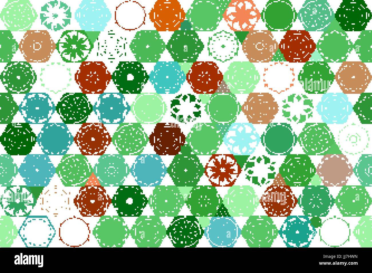 Vector seamless Mega Gorgeous seamless patchwork pattern from dark green and white Moroccan ...