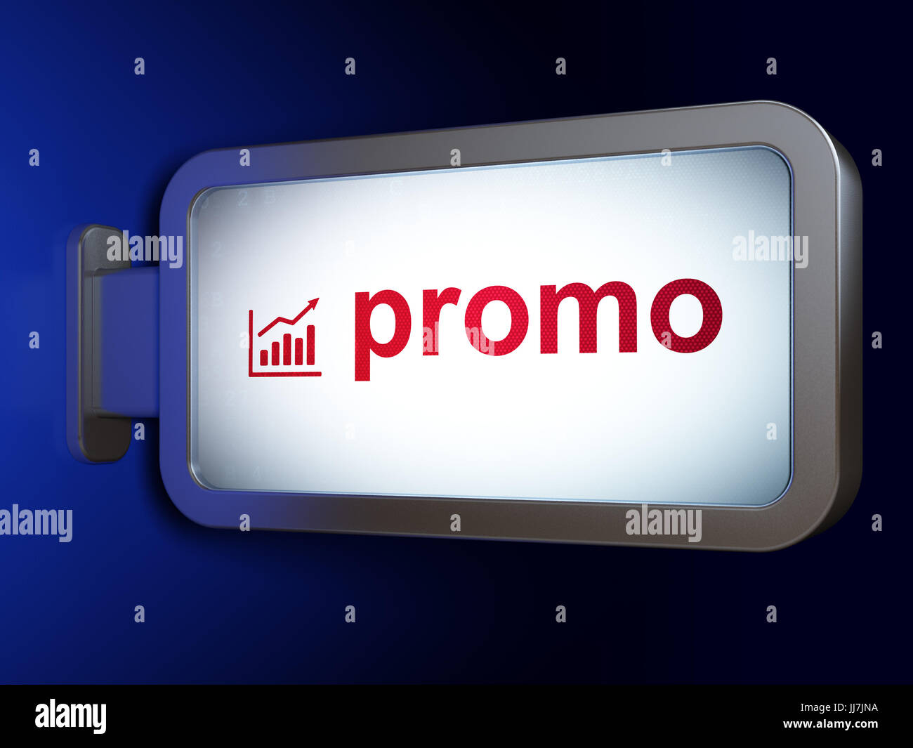 Marketing concept: Promo and Growth Graph on billboard background Stock ...