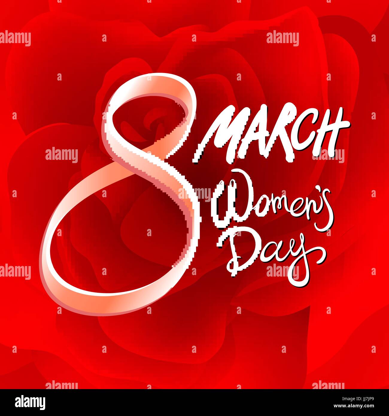 8 march womens day. red rose background art Stock Vector Image & Art ...