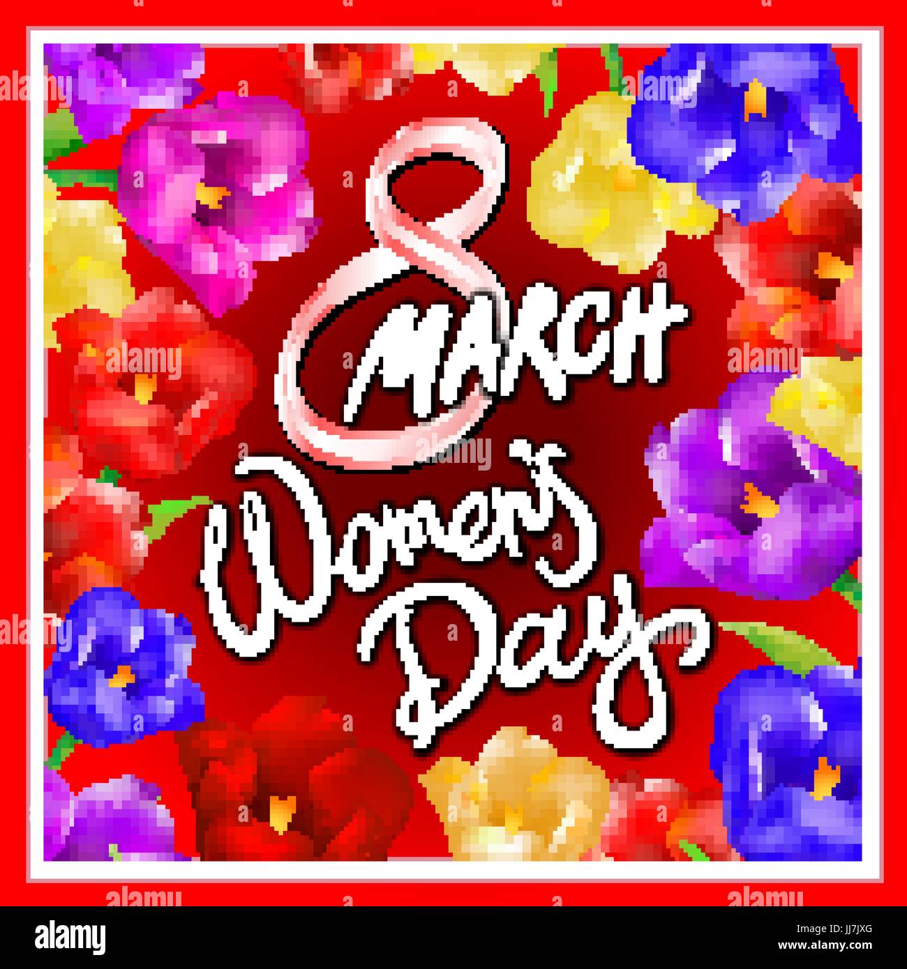 8 march women day, Hand lettering text, calligraphy for your design ...
