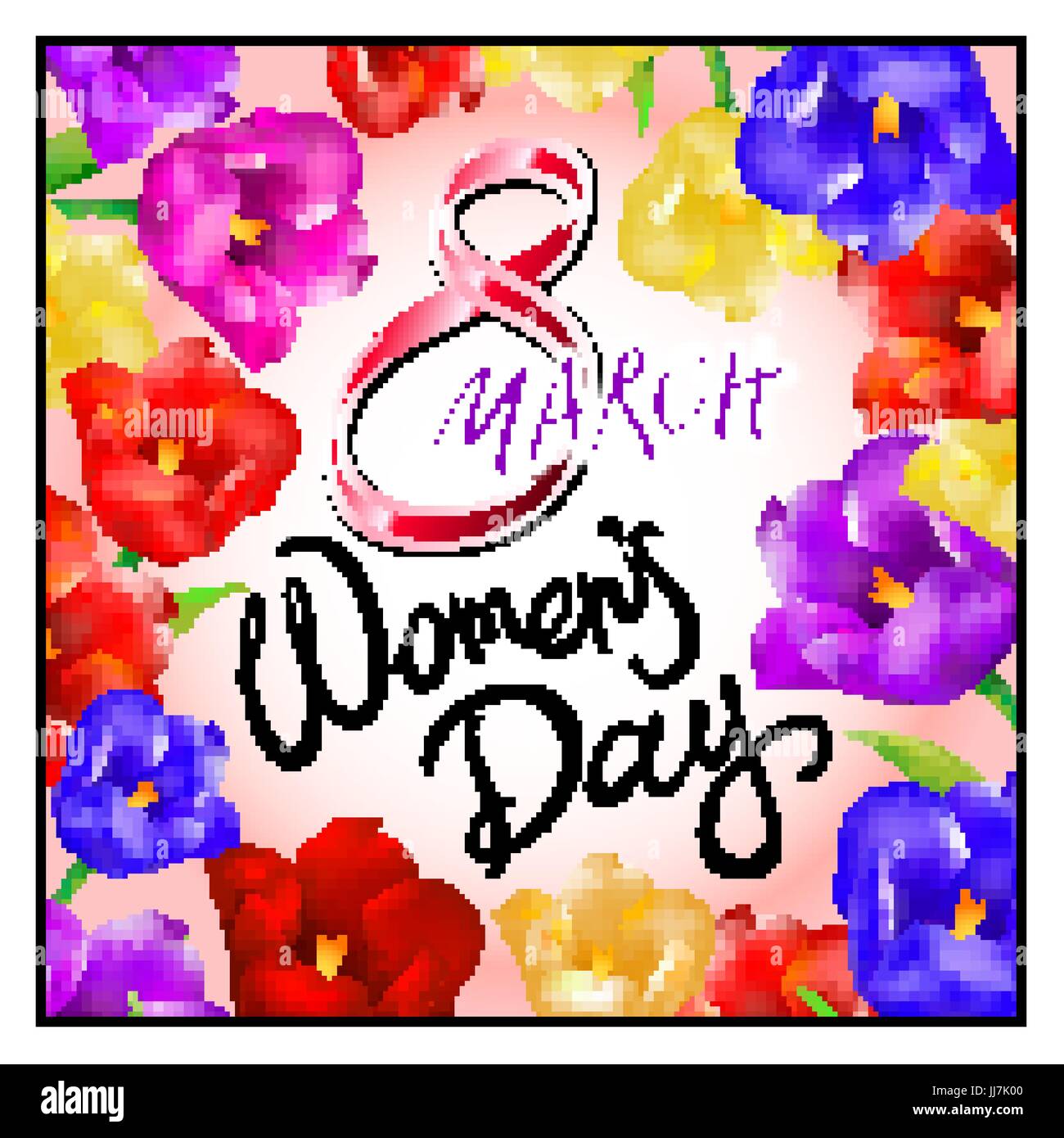 8 march women day, Hand lettering text, calligraphy for your design ...