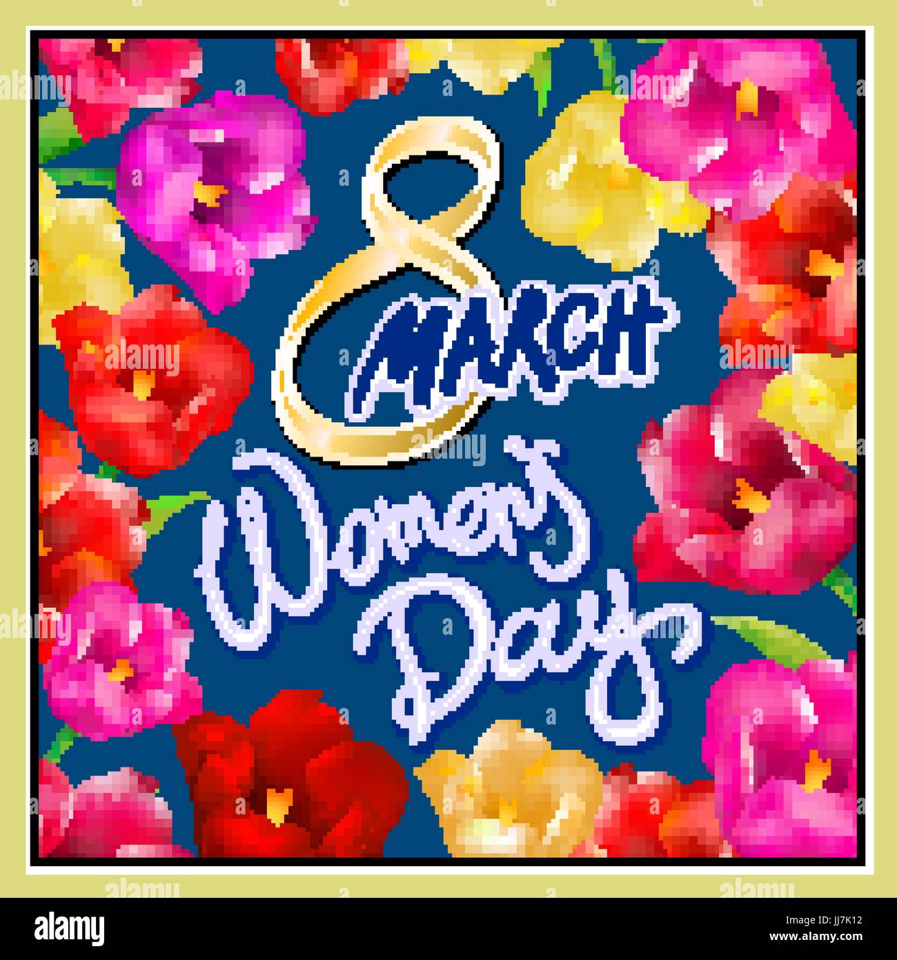 8 march women day, Hand lettering text, calligraphy for your design ...