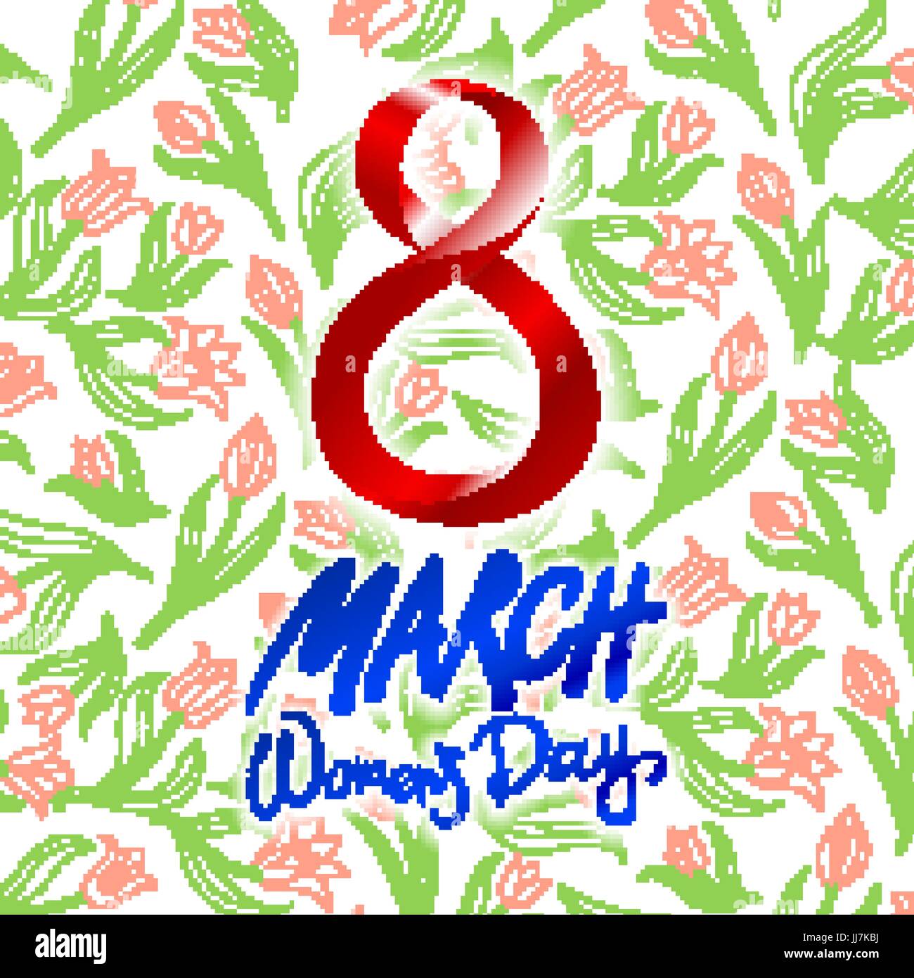 March 8 greeting card. International Womans Day. vector. background ...
