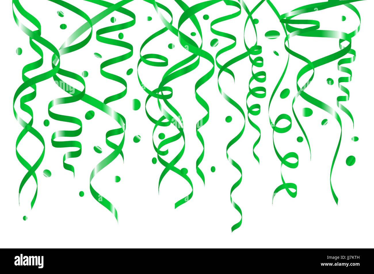 Vector Green Paper Confetti Isolated on White Background. Green ...