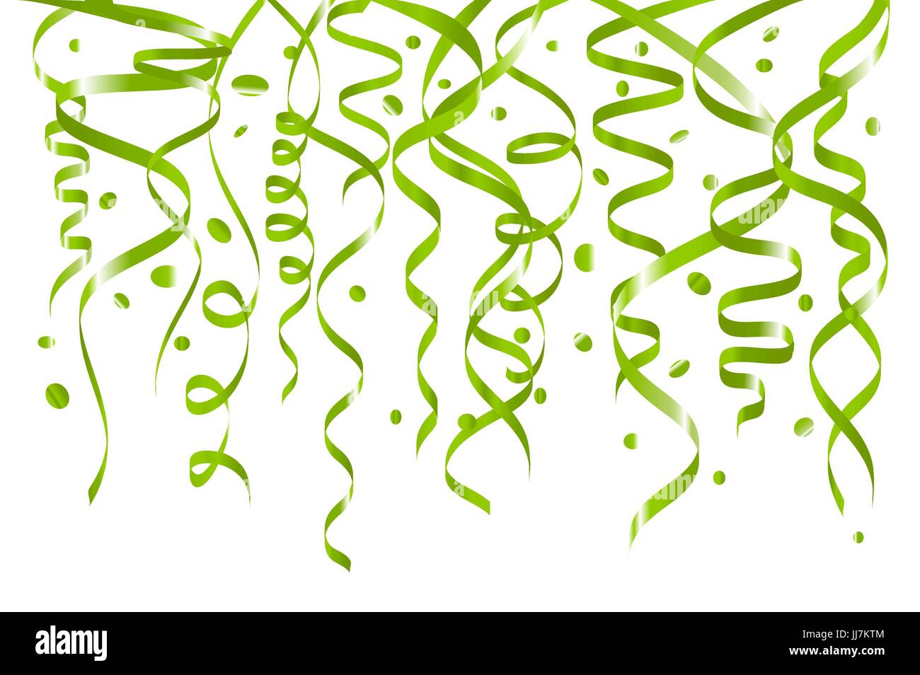 Vector Green Paper Confetti Isolated on White Background. Green ...