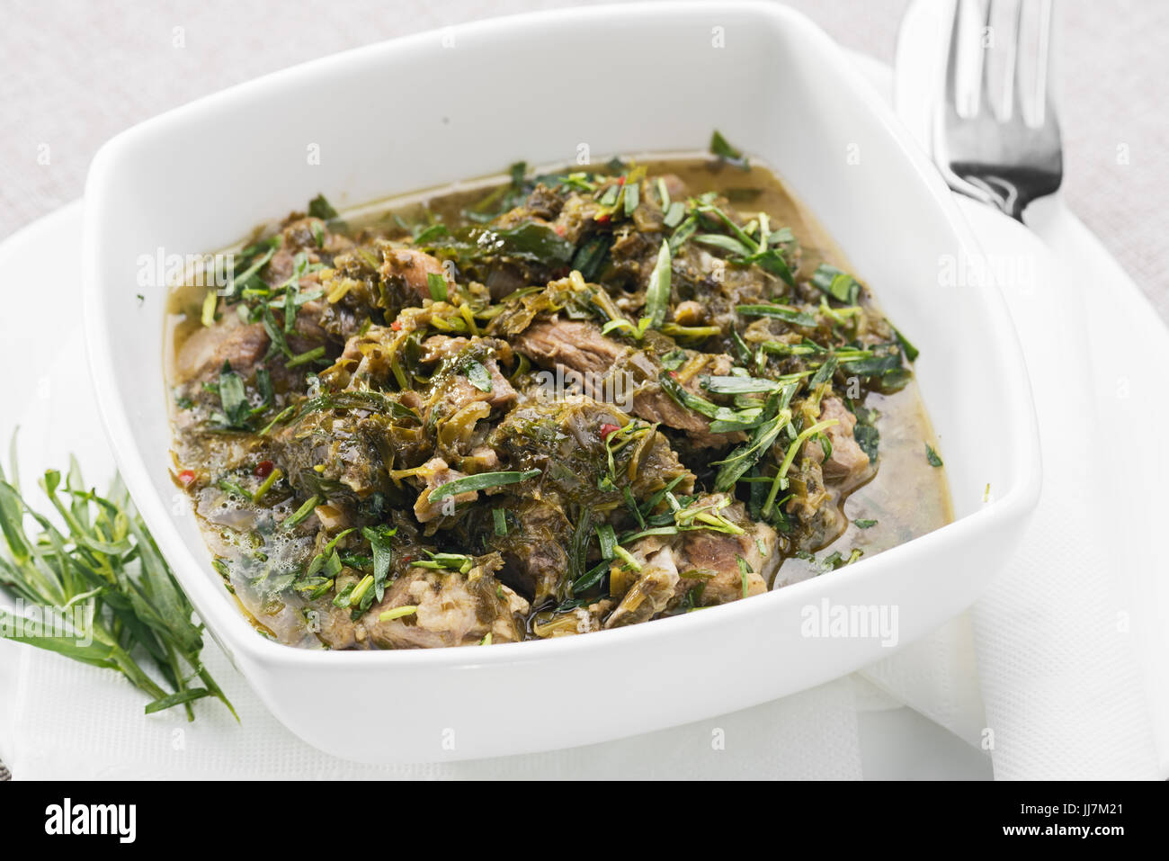 chakapuli is a Georgian dish of lamb Stock Photo - Alamy