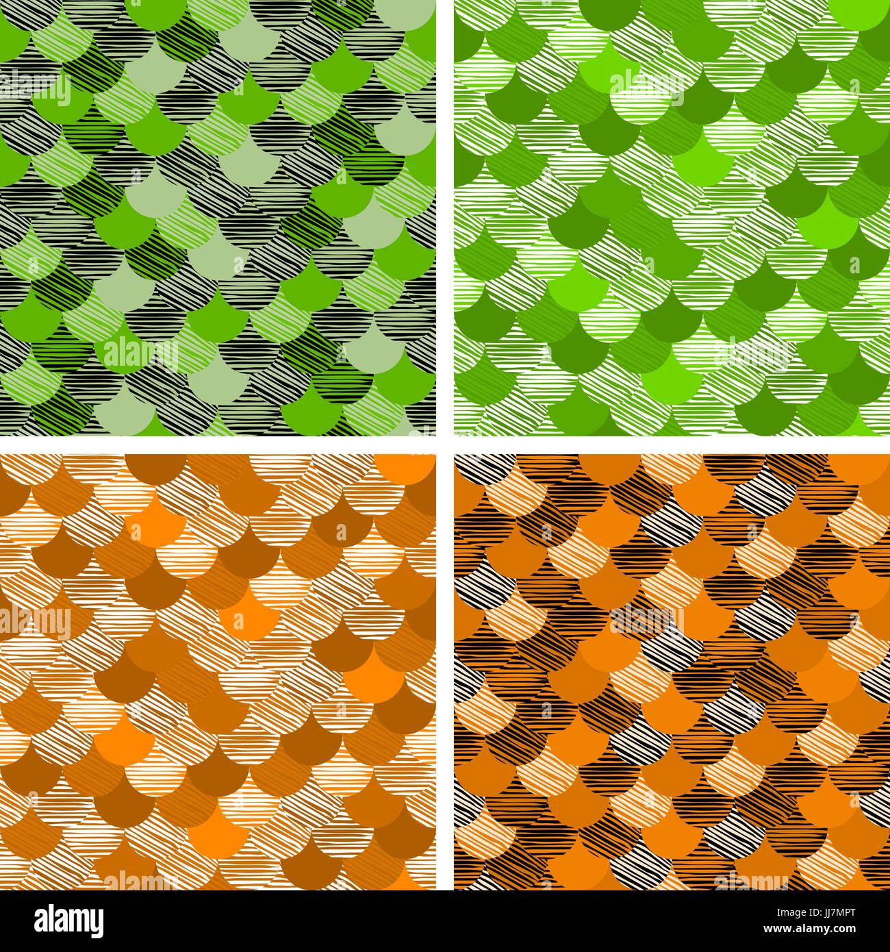 Orange fish scale seamless pattern Stock Vector Images - Alamy