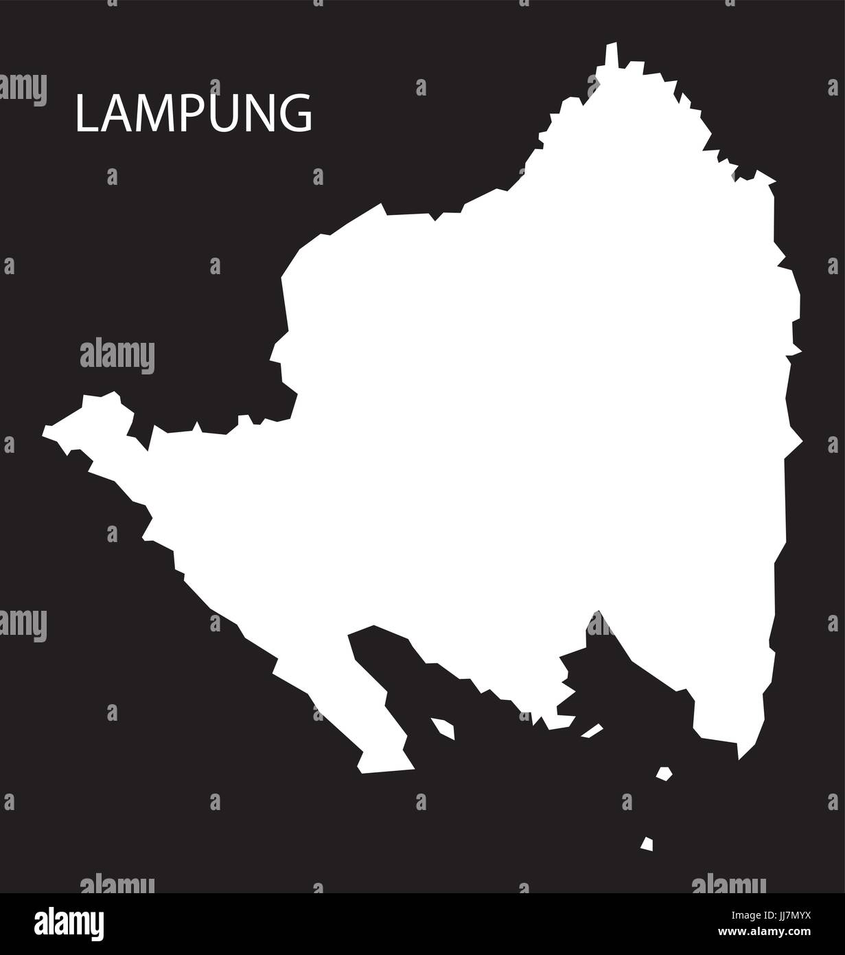 Lampung map vector Stock Vector Images - Alamy