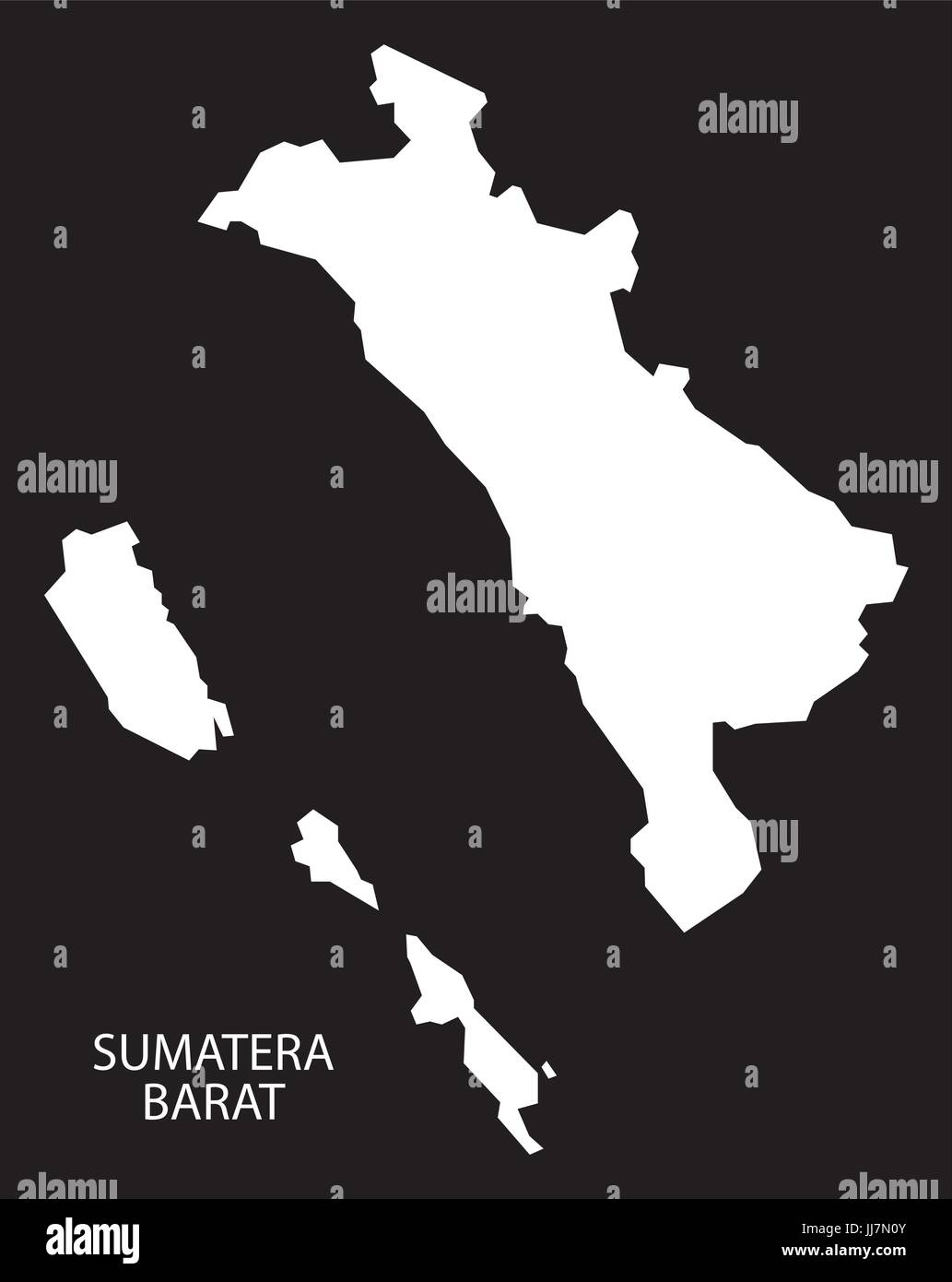 Sumatera Barat Indonesia map black inverted silhouette illustration ... Sumatera Barat Indonesia map black inverted silhouette illustration ...