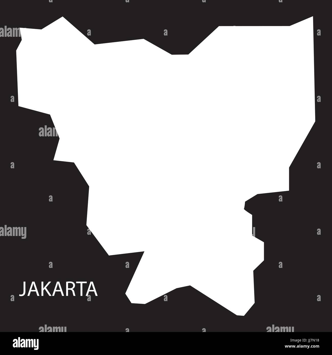 Jakarta map vector Stock Vector Images - Alamy
