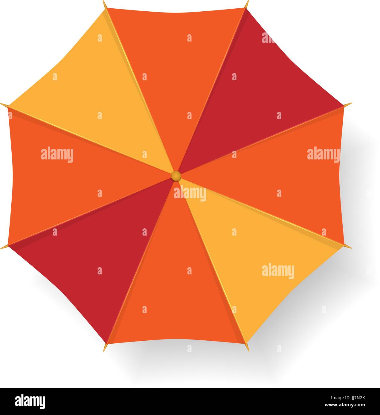 Top view yellow umbrella Stock Vector Images - Alamy