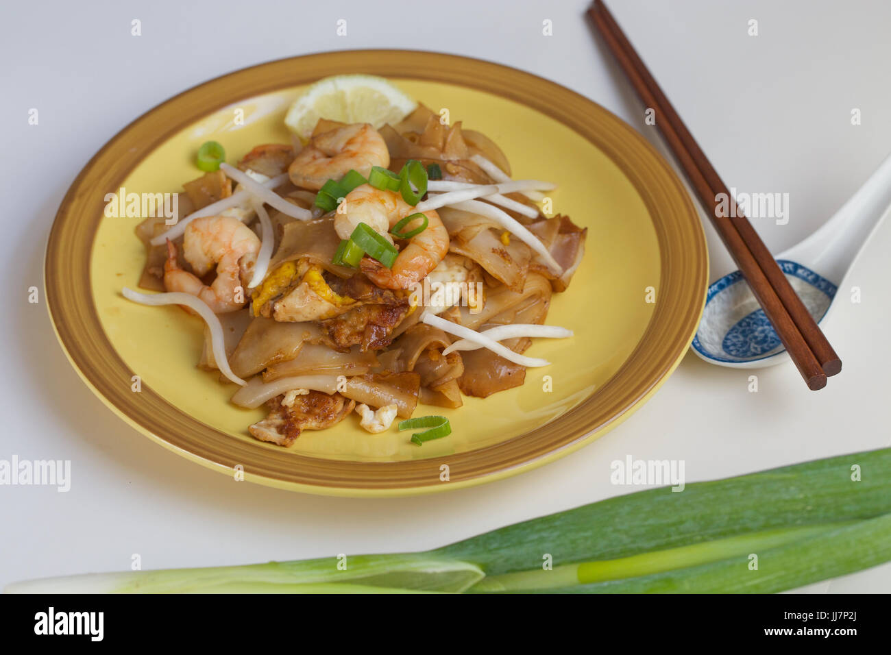 Penang Fried Flat Noodles Stock Photo - Alamy