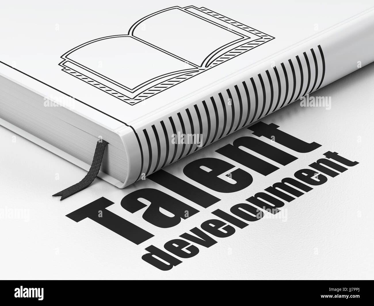 Learning concept: book Book, Talent Development on white background ...