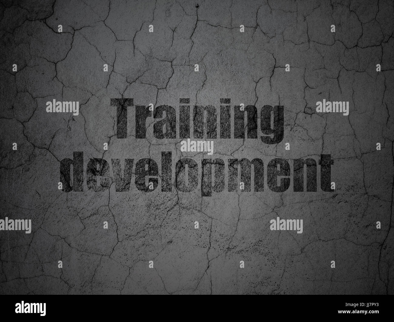 Learning concept: Training Development on grunge wall background Stock ...
