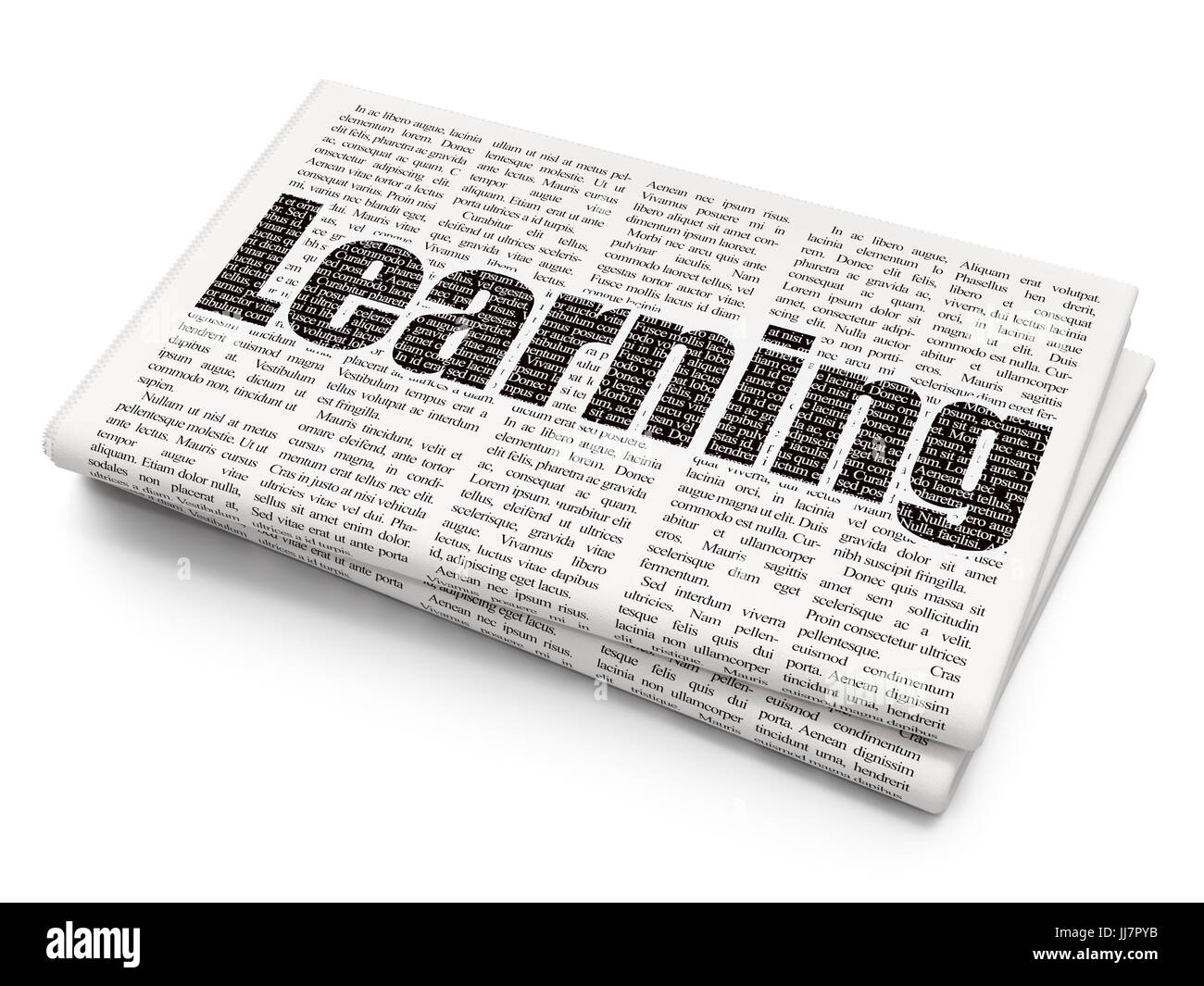 Learning concept: Learning on Newspaper background Stock Photo - Alamy