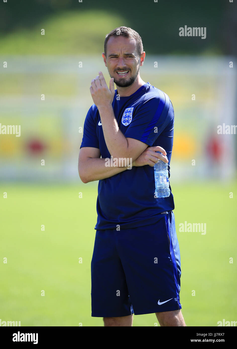 England manager Mark Sampson during a training session at Sporting 70 ...