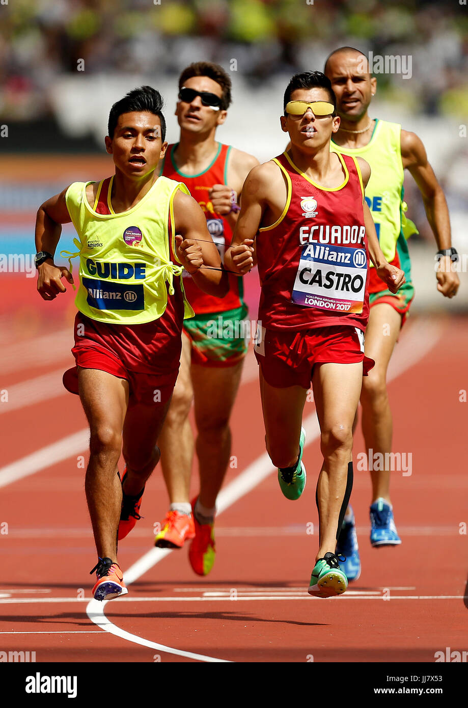 Ecuador's Darwin Castro (right) and guide Sebastian Rosero Armijos ...