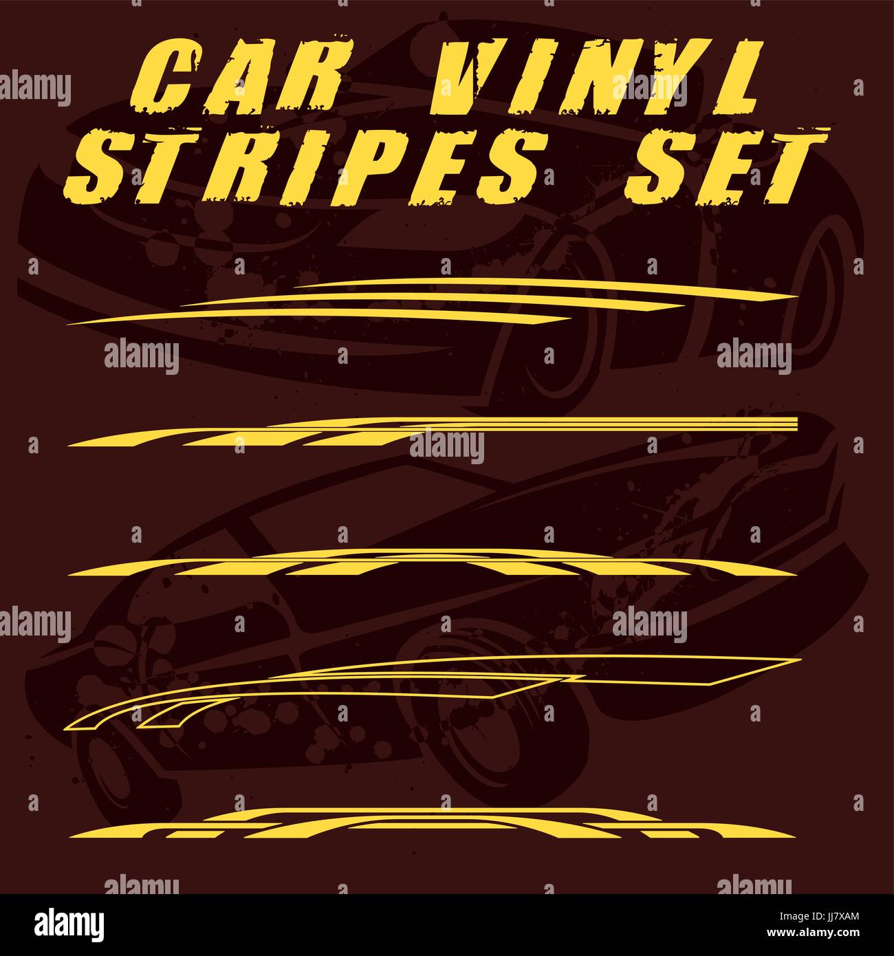 Car stripe design set to print and cut on vinyl Stock Vector Image ...