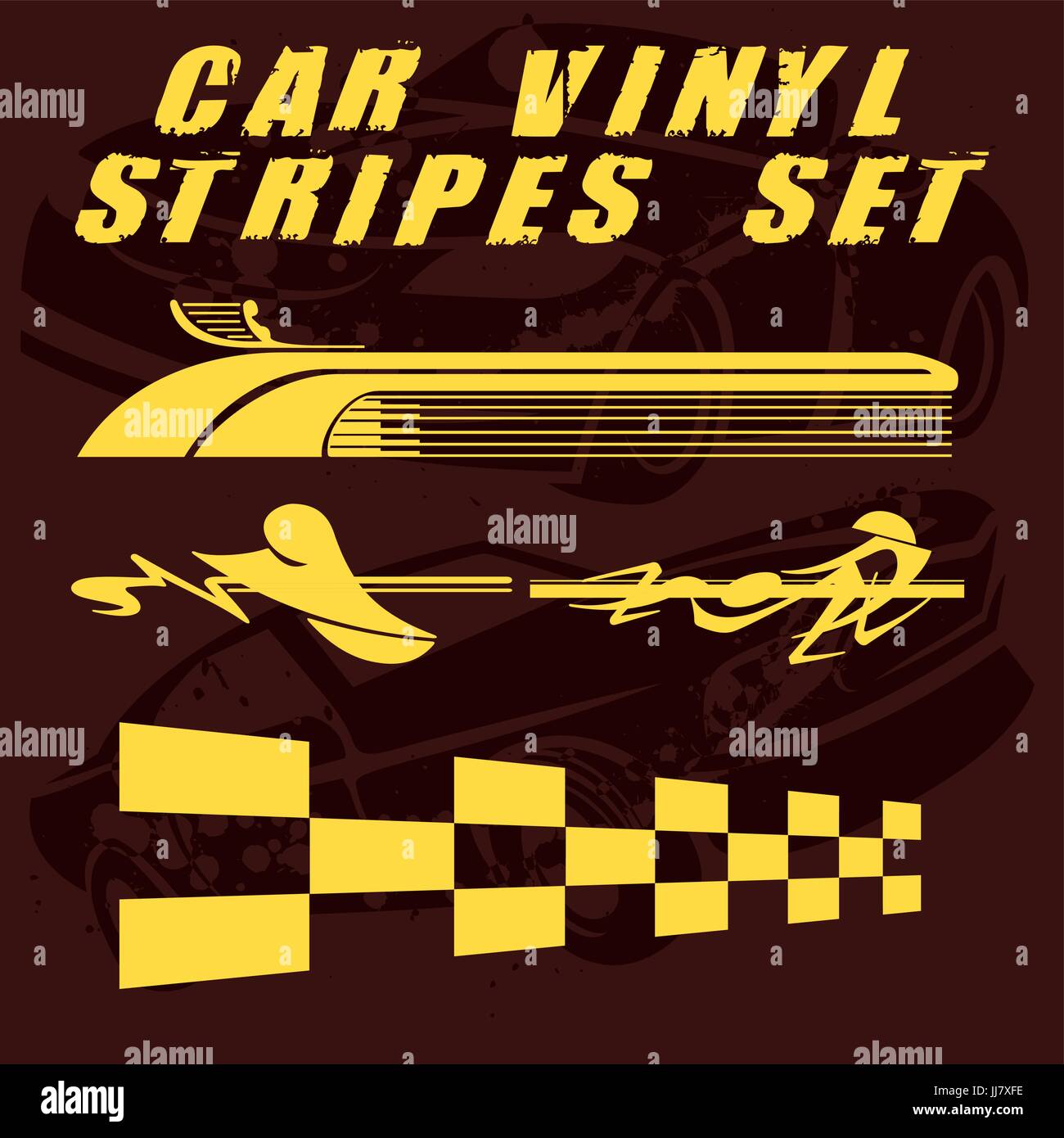Car stripe design set to print and cut on vinyl Stock Vector Image ...