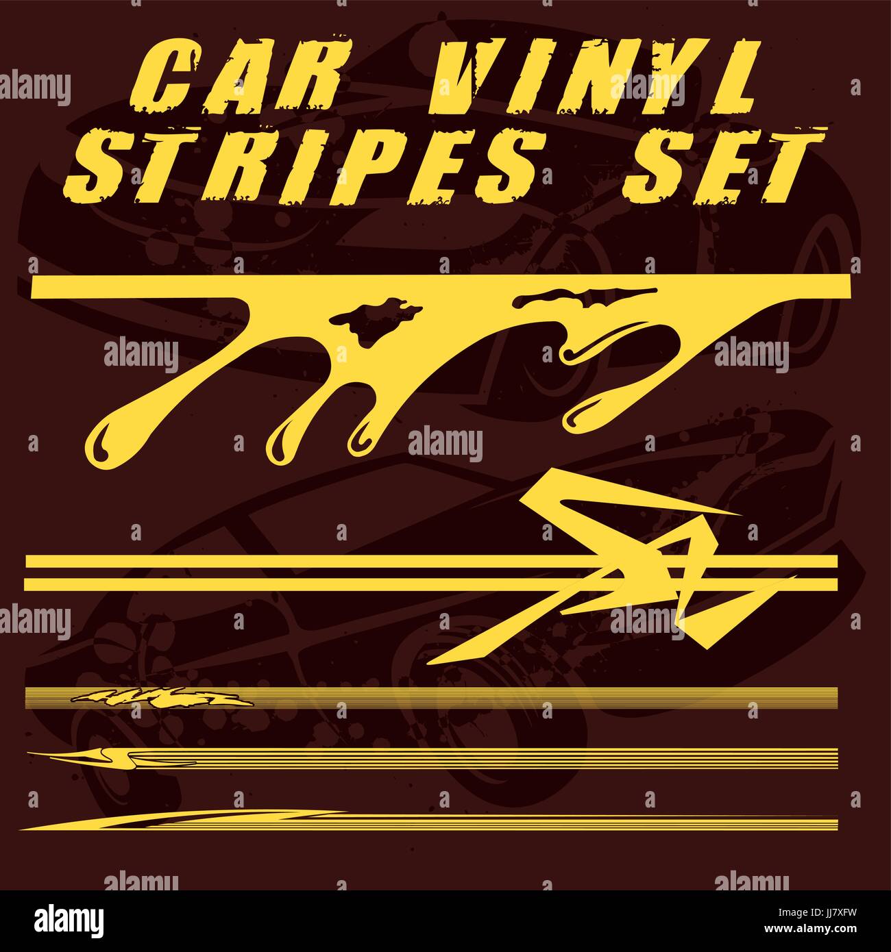 Car stripe design set to print and cut on vinyl Stock Vector Image ...