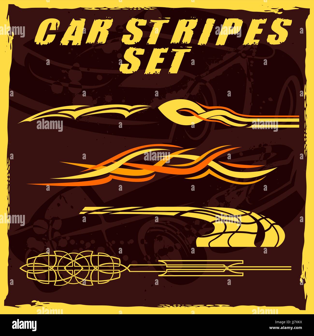 Car stripe design set to print and cut on vinyl Stock Vector Image ...