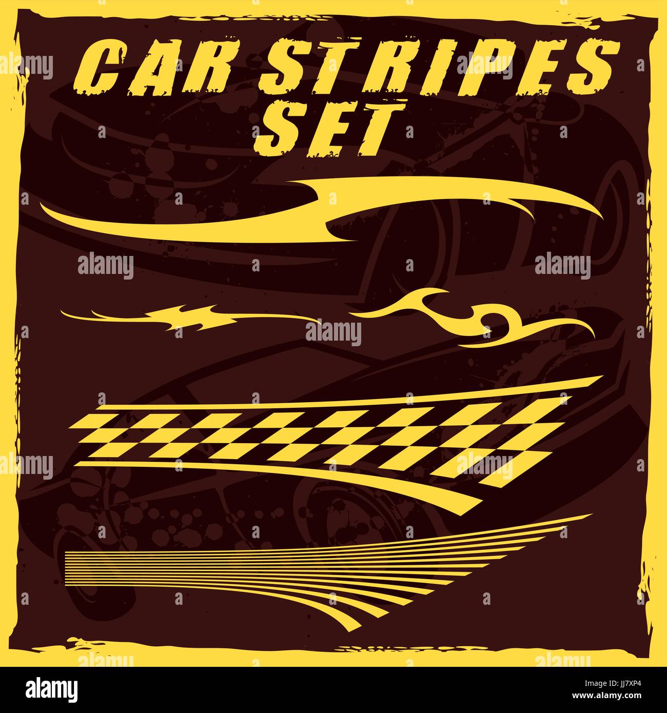 Car stripe design set to print and cut on vinyl Stock Vector Image ...