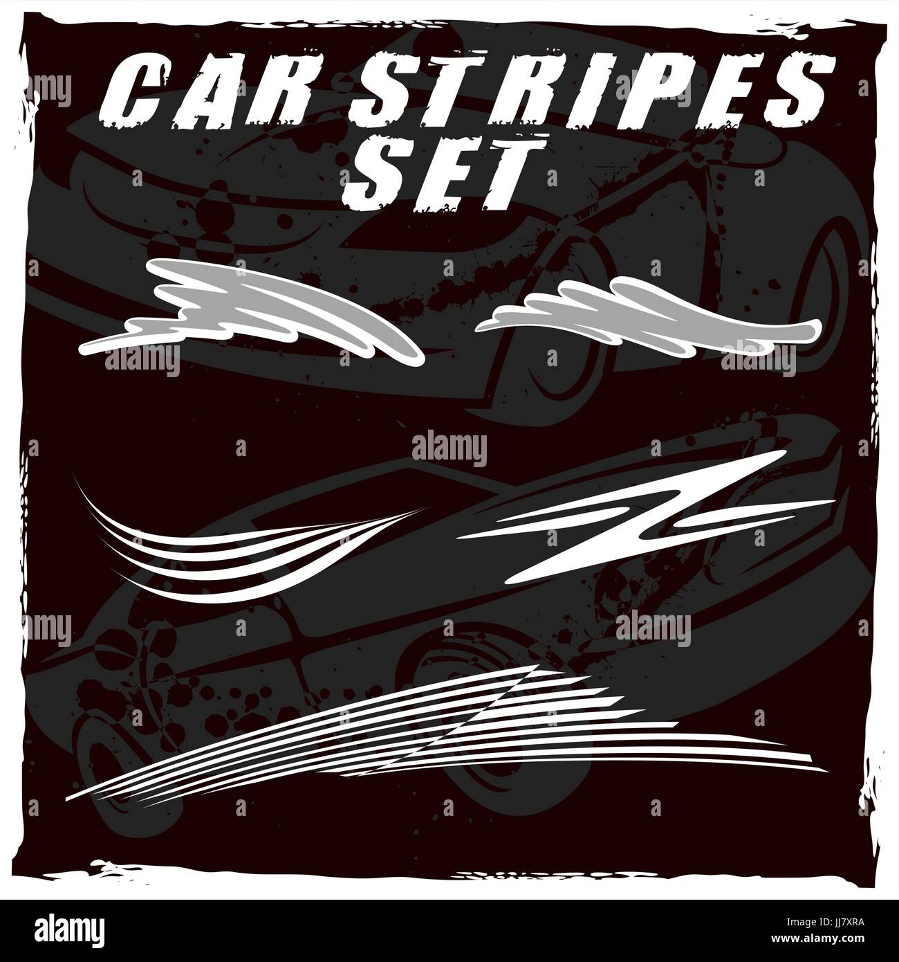 Car stripe design set to print and cut on vinyl Stock Vector Image ...