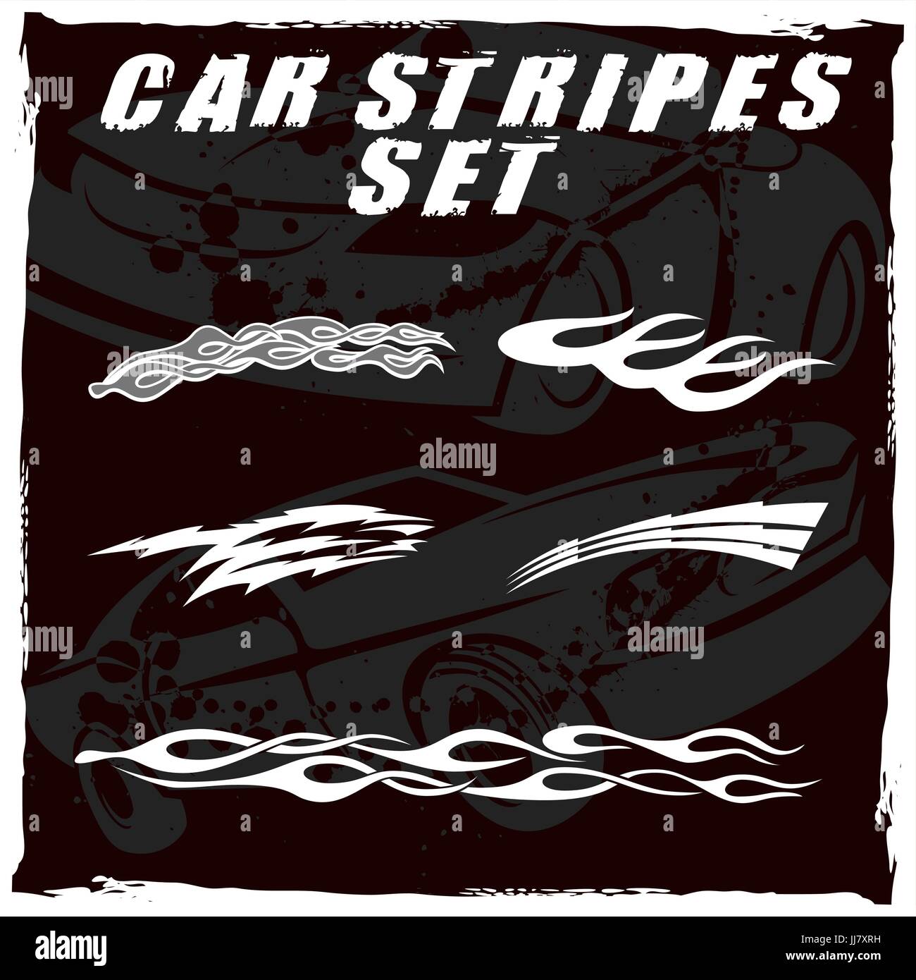 Car stripe design set to print and cut on vinyl Stock Vector Image ...