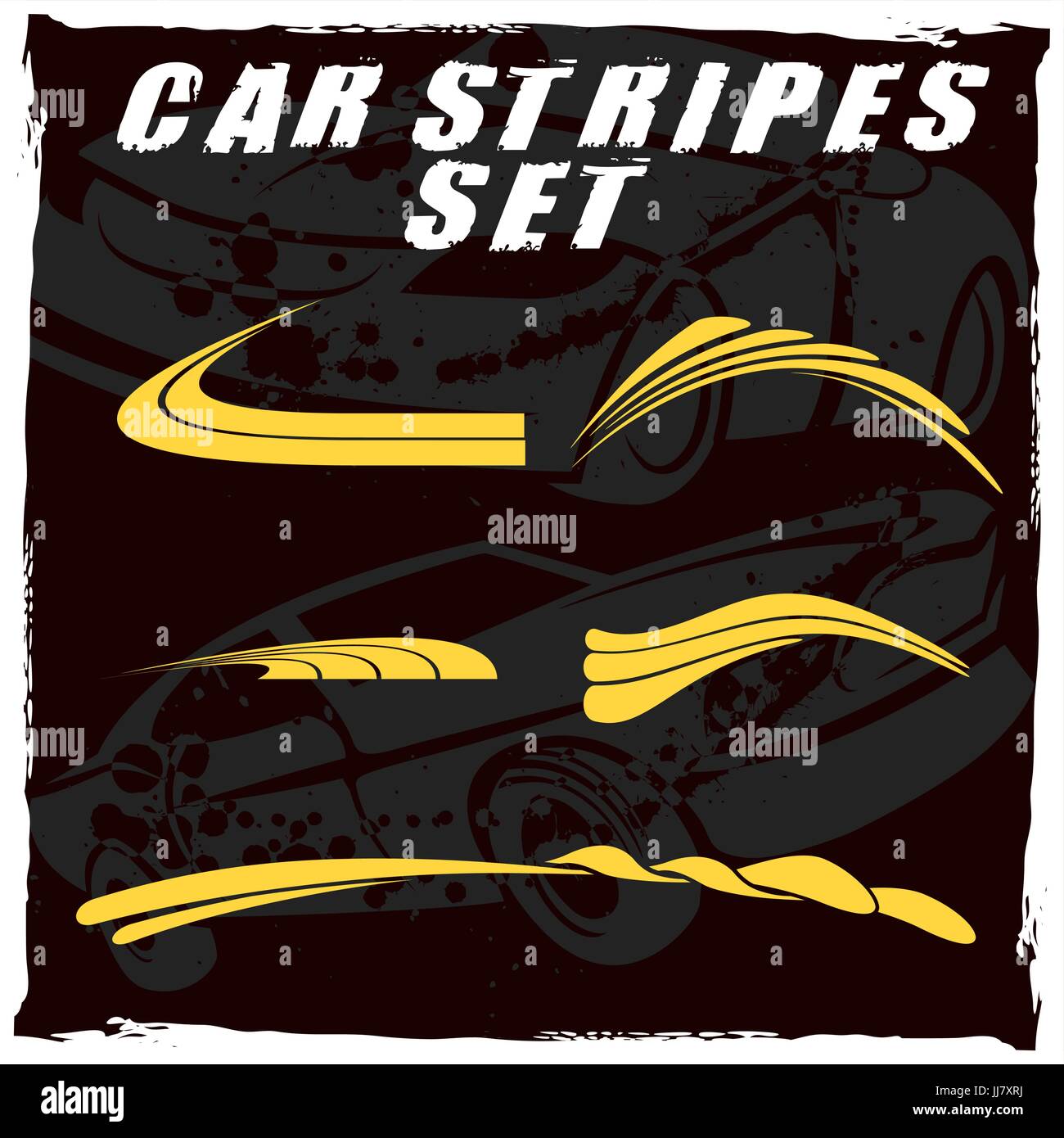 Car stripe design set to print and cut on vinyl Stock Vector Image ...