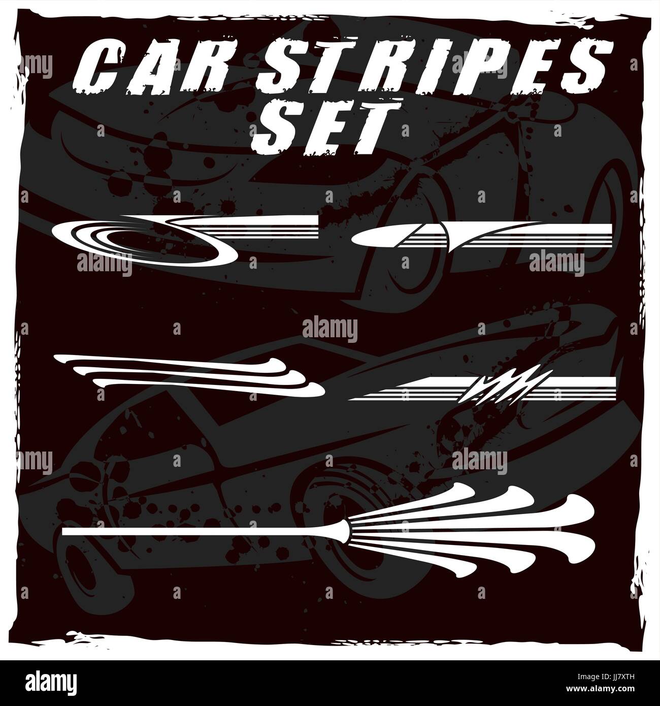 Car stripe design set to print and cut on vinyl Stock Vector Image ...